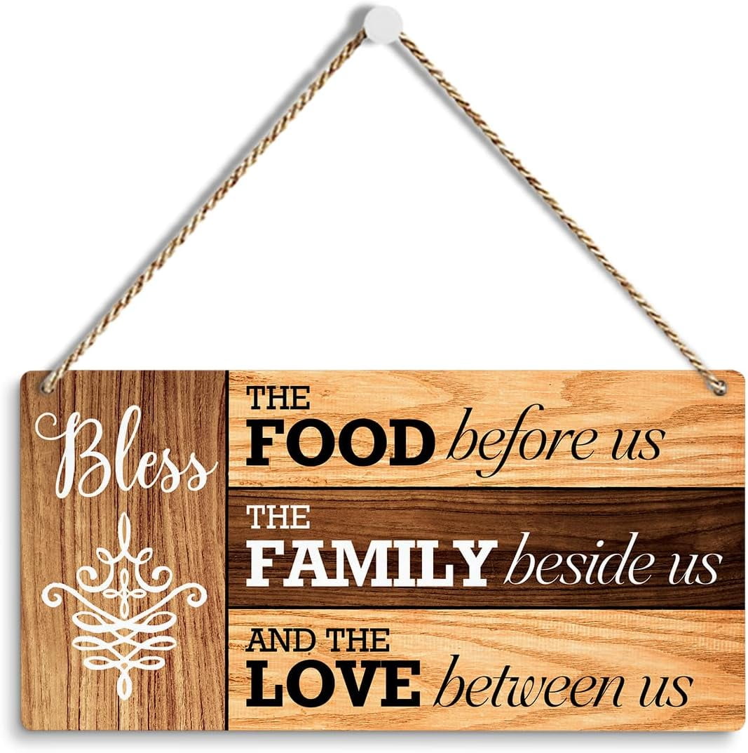 Wood Sign 6x12 Inch Farmhouse Kitchen Decor Kitchen Signs Wall Decor Kitchen Decorations Bless ...