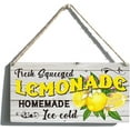 Wood Sign 6x12 Inch Farmhouse Lemon Wood Signs Fresh Squeezed Lemonade ...