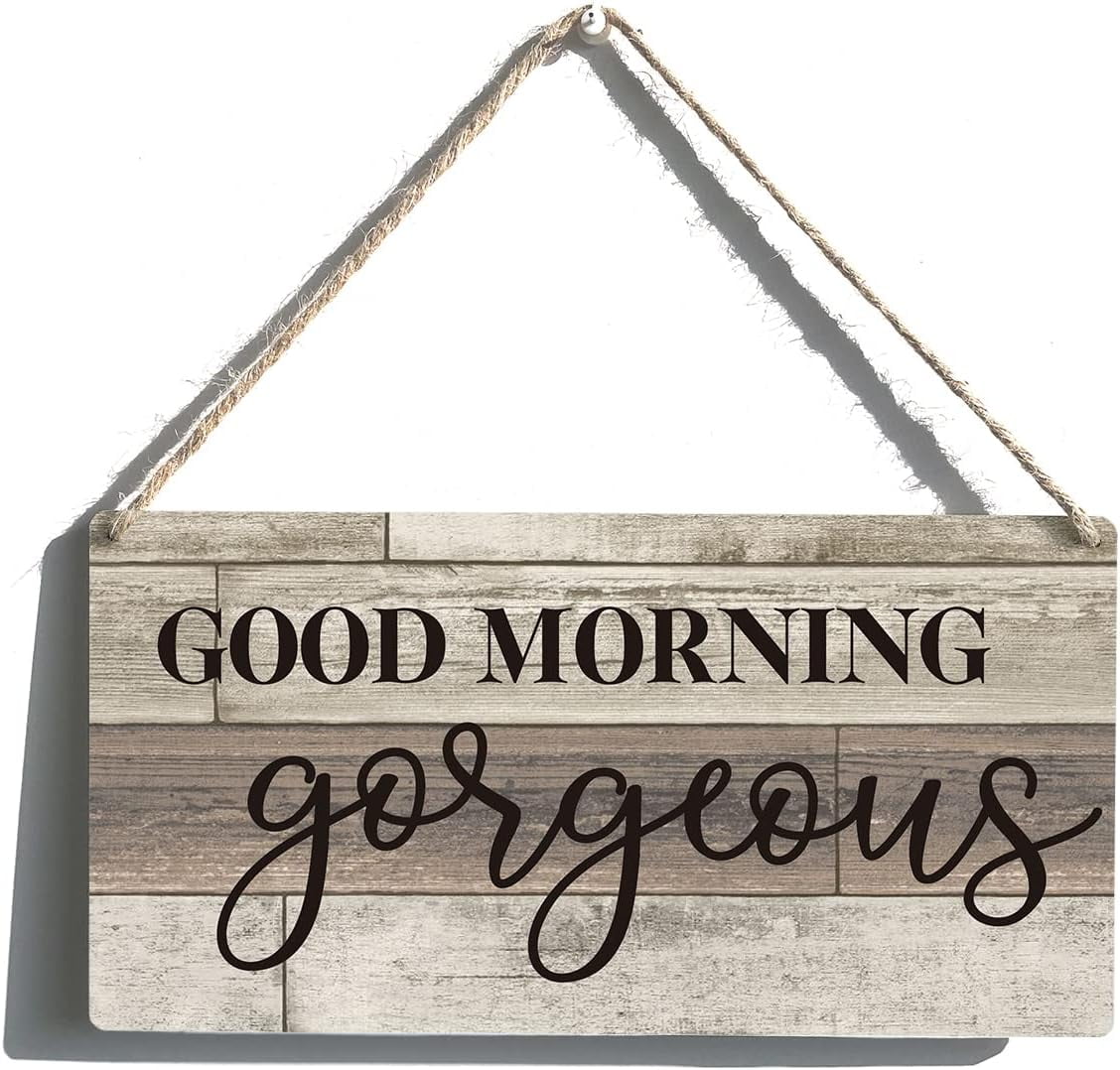 Wood Sign 6x12 Inch Inspirational Signs Gift Farmhouse Good Morning ...