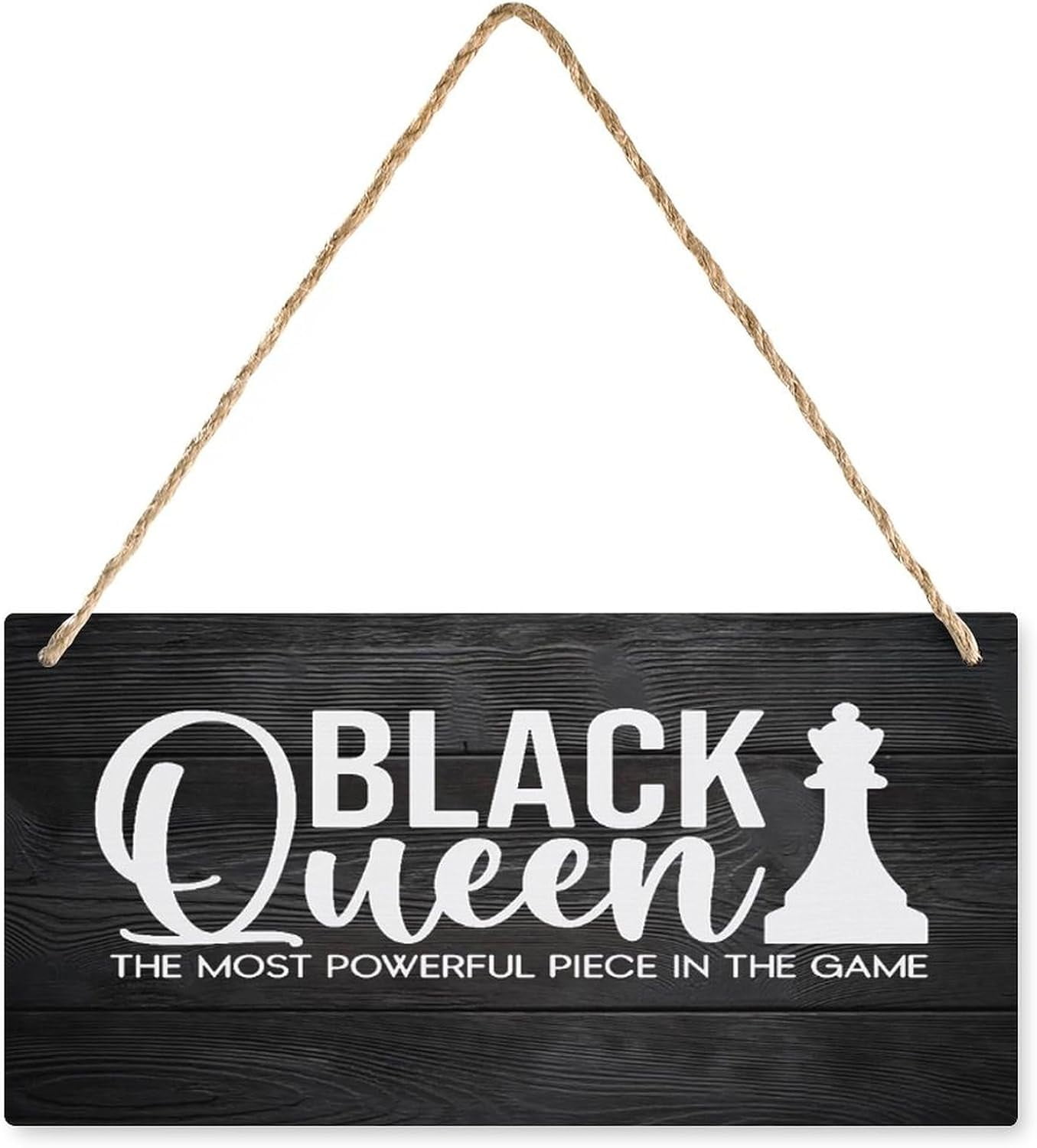 Wood Sign 6x12 Inch Funny Farmhouse Style Wood Sign Black Queen Black ...