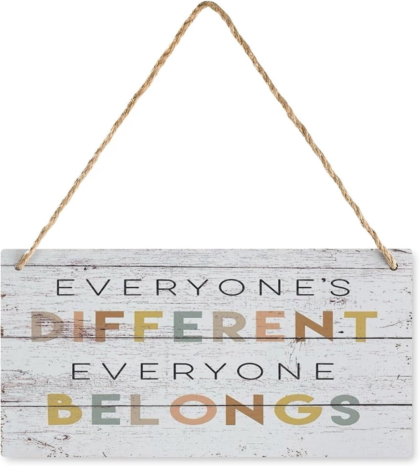 Wood Sign 6x12 Inch Funny Farmhouse Style Wood Sign Everyone‘S ...