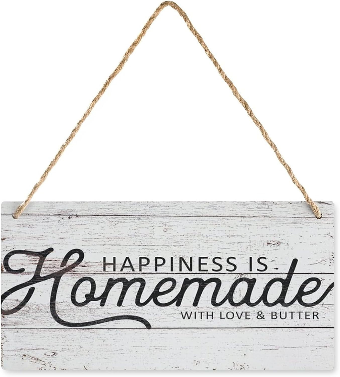 Wood Sign 6x12 Inch Funny Farmhouse Style Wood Sign Happiness Is ...