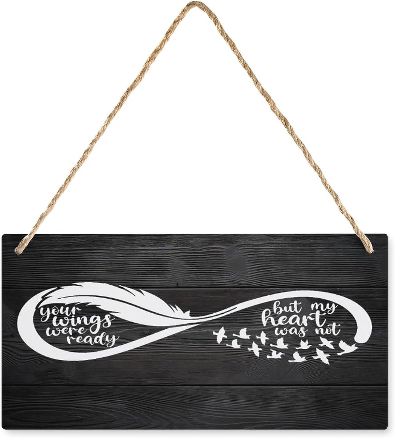 Wood Sign 6x12 Inch Funny Farmhouse Style Wood Sign Your Wings Were ...