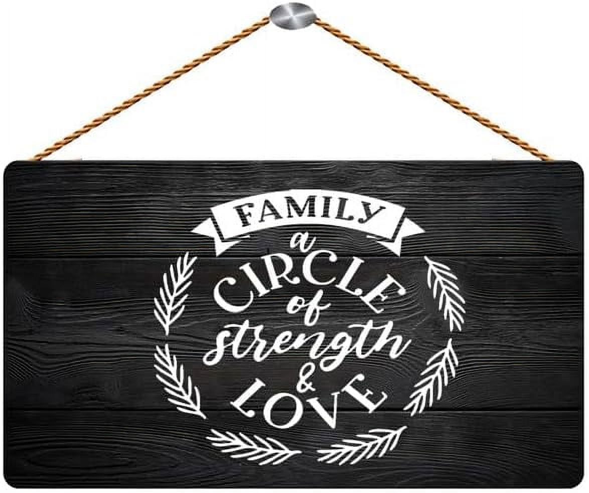 Wood Sign 6x12 Inch Funny Kitchen Wooden Sign Family A Circle Of ...