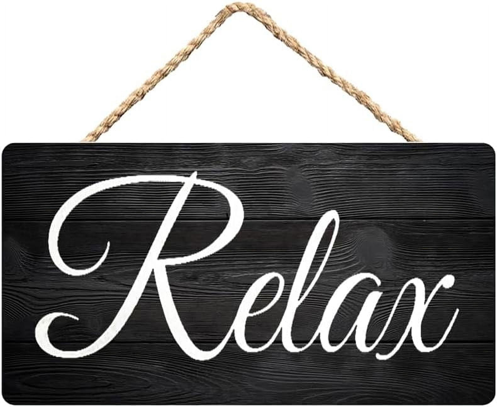 Wood Sign 6x12 Inch Funny Relax Wood Sign Rustic Room Decor Wooden ...