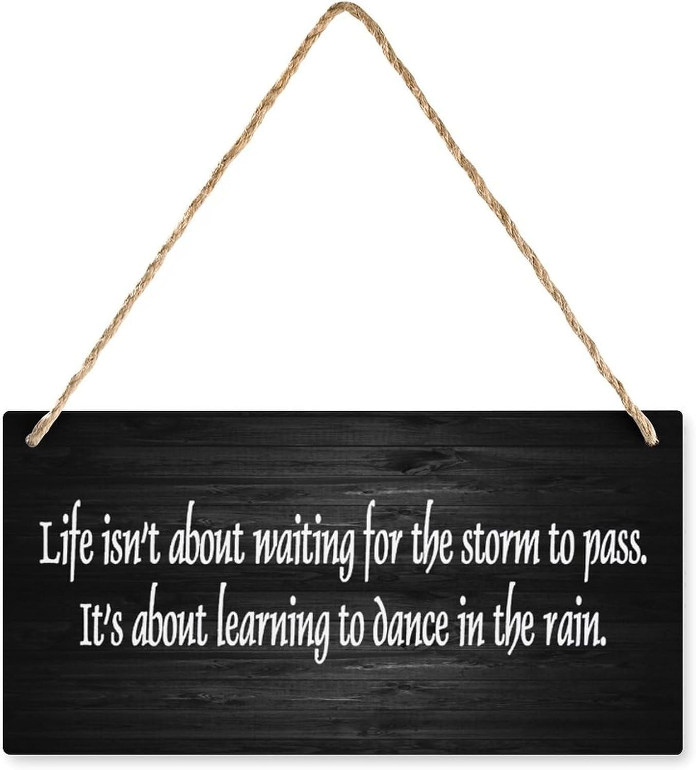 Wood Sign 6x12 Inch Hanging Door Sign Life Isn'T About Waiting For The ...