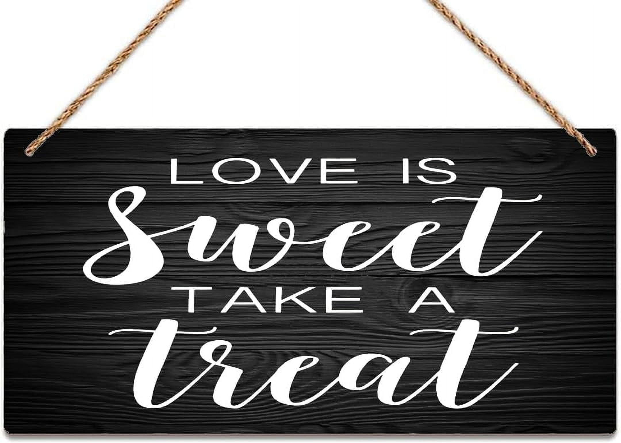 Wood Sign 6x12 Inch Hanging Wood Signs Wedding Real Wood Sign Love Is ...