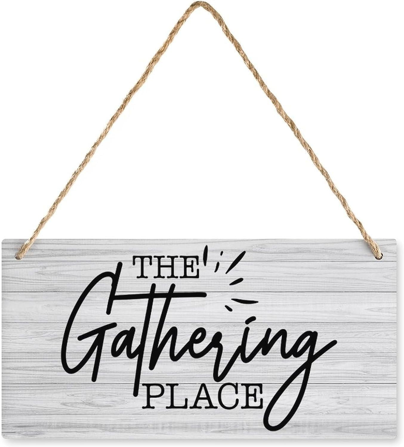 Wood Sign 6x12 Inch Hanging Wooden Plaque The Gathering Place Funny ...
