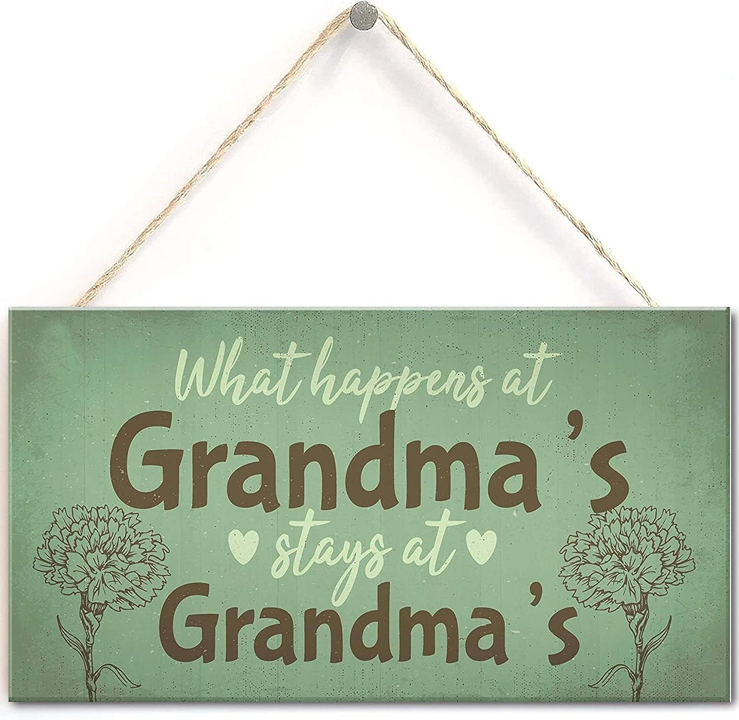 Wood Sign 6x12 Inch What Happens At Grandma'S Wood Signs Gifts For ...