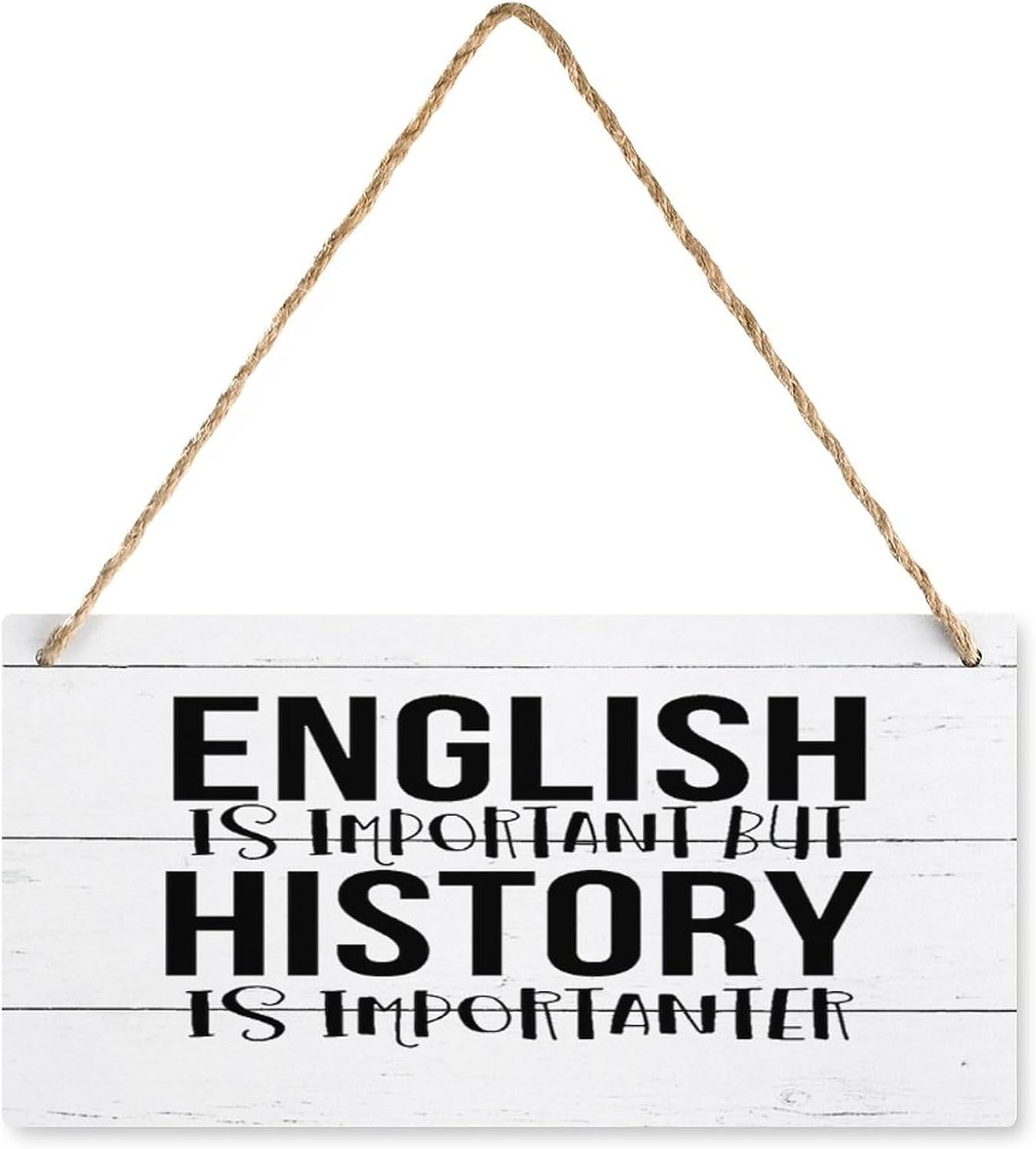 Wood Sign 6x12 Inch History Importanter Funny Wall Decor Signs ...