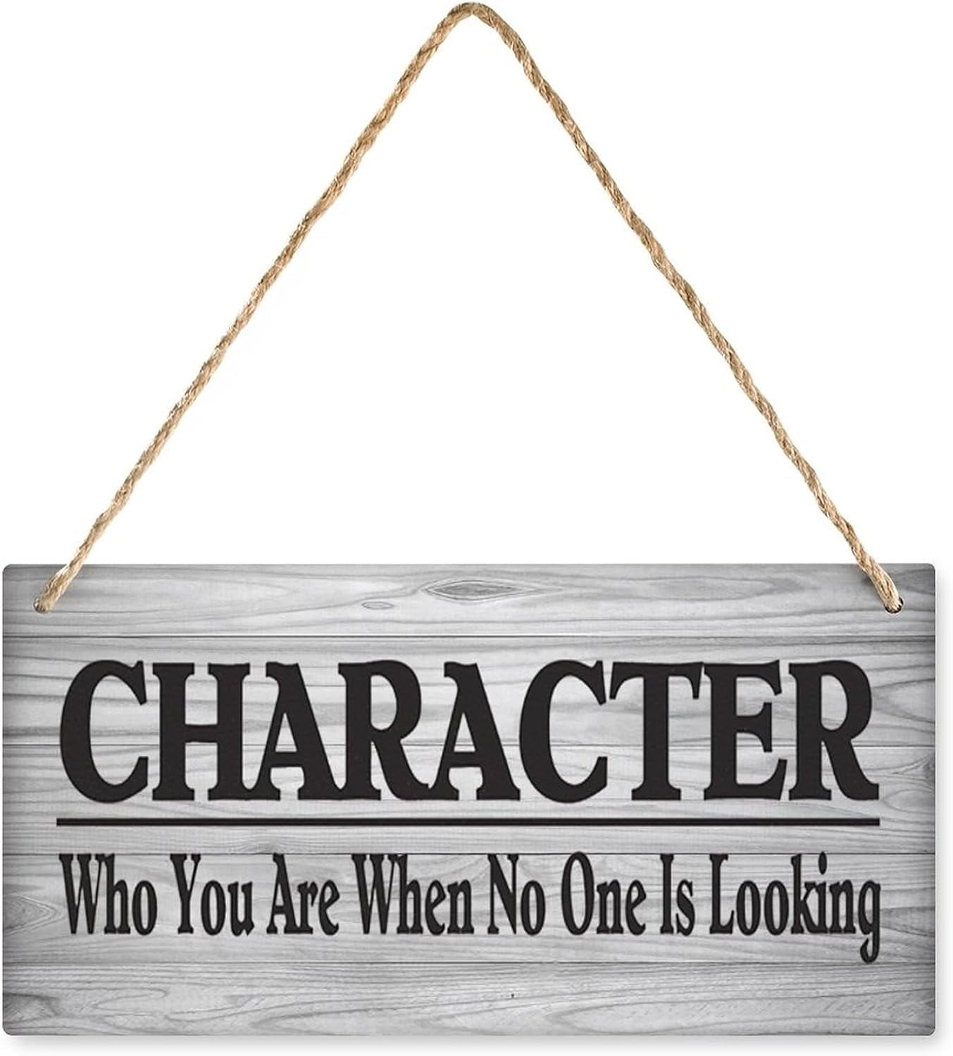Wood Sign 6x12 Inch Home Wall Decor Signs Character Is Who You Are When ...