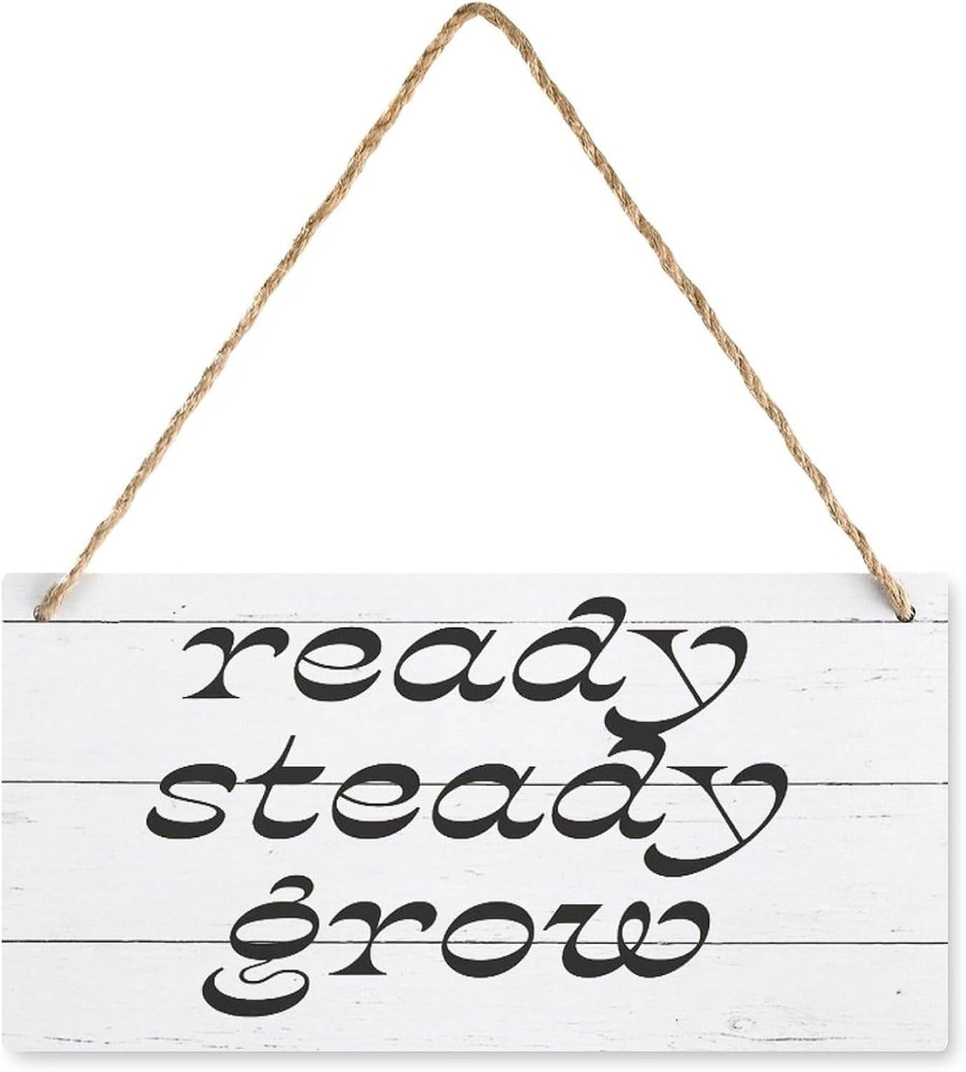 Wood Sign 6x12 Inch Horizontal Retro Art Print Ready Steady Grow ...