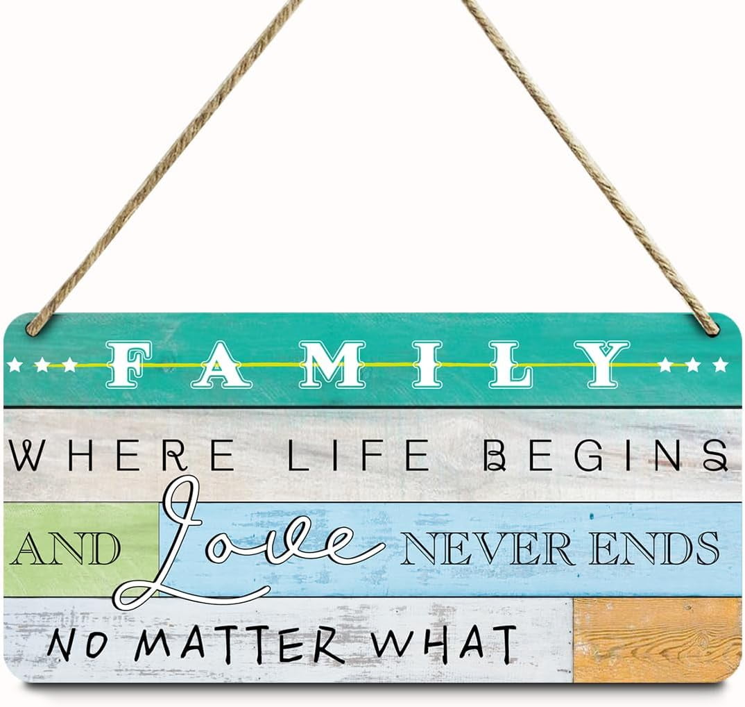 Wood Sign 6x12 Inch Inspirational Home Decor Family Wall Decor ...