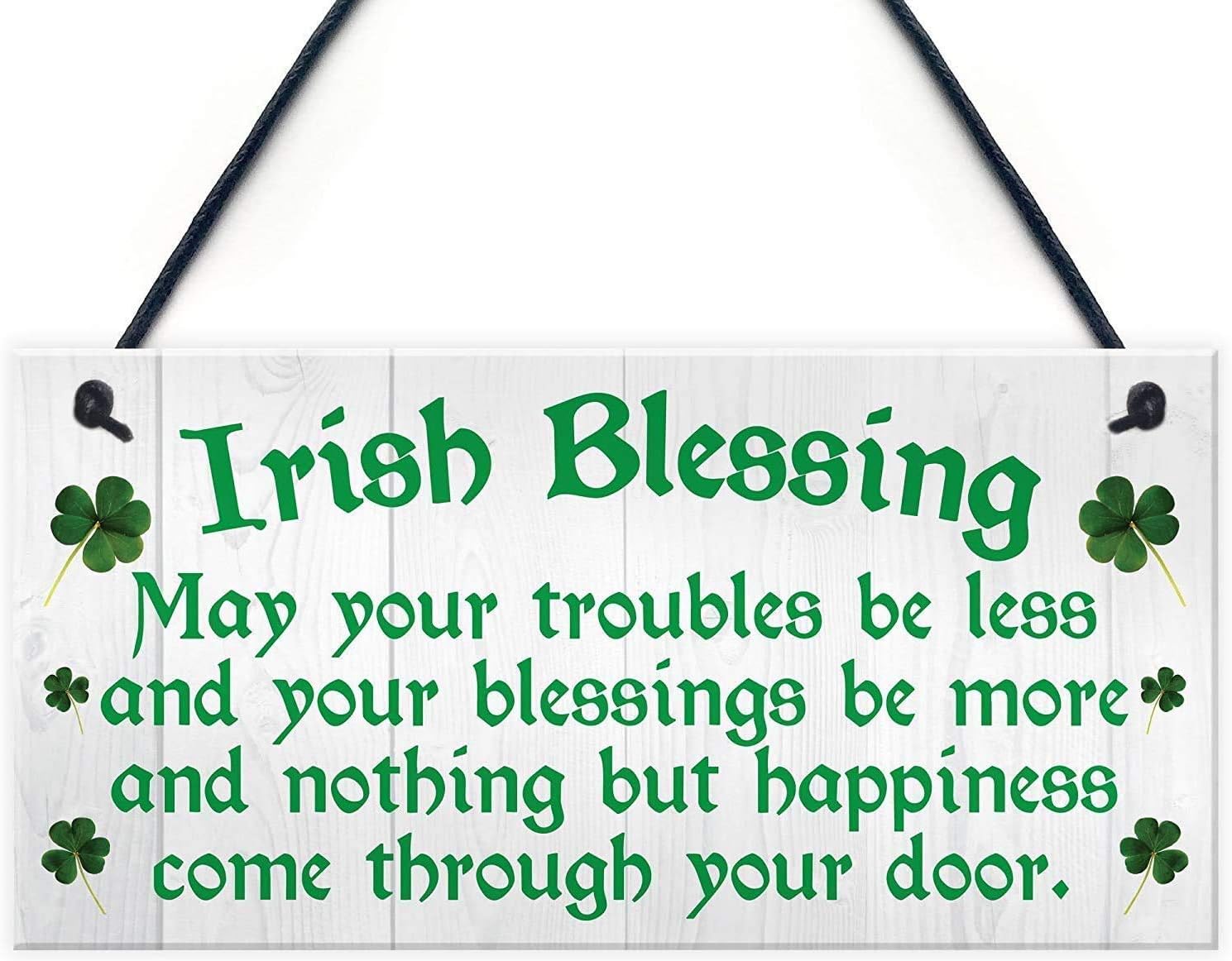 Wood Sign 6x12 Inch Irish Blessing Happiness Friendship Wood Signs ...