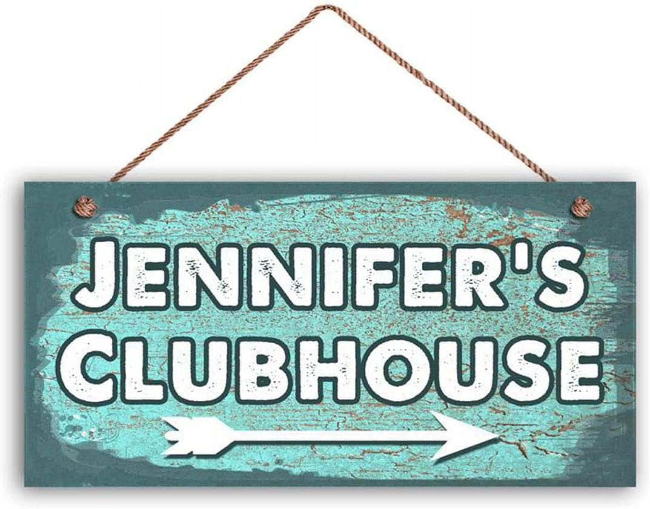 Wood Sign 6x12 Inch Kid'S Clubhouse Sign Kid'S Kids Door Sign Baby ...