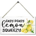 Wood Sign 6x12 Inch Lemon Wood Signs Easy Peasy Lemon Squeezy Hanging ...