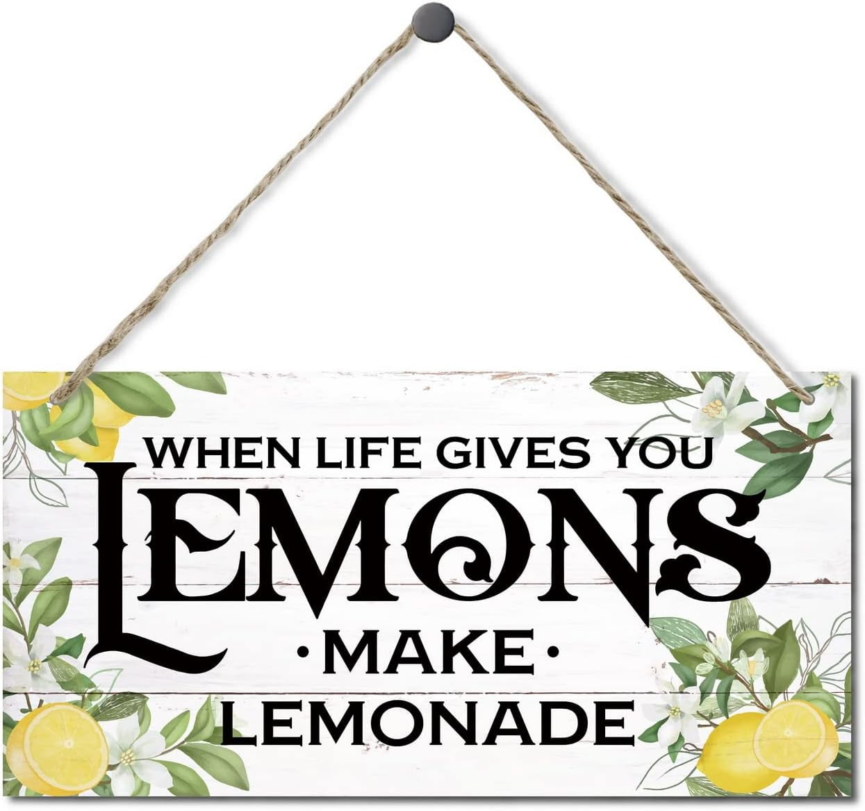 Wood Sign 6x12 Inch Lemon Wood Signs When Life Gives You Lemons Make ...
