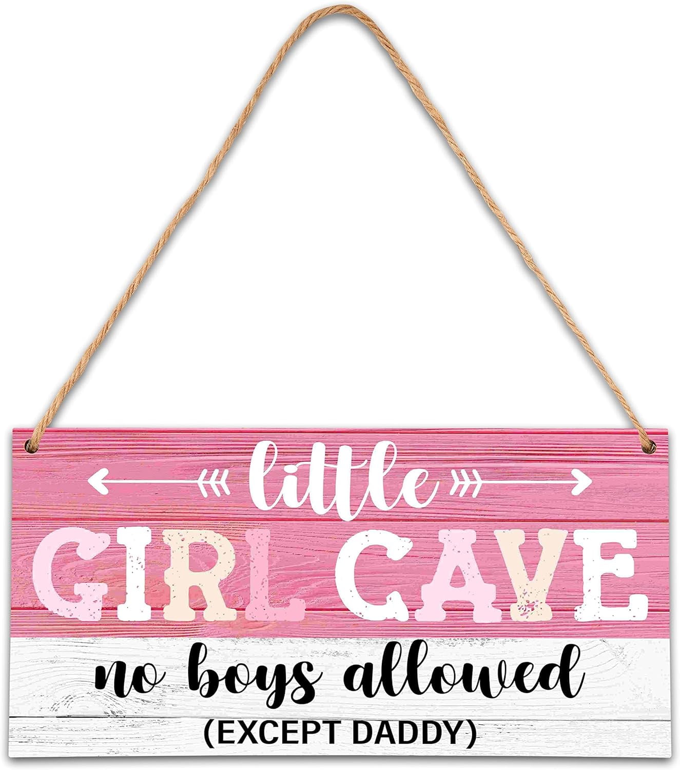 Wood Sign 6x12 Inch Little Girl Cave Sign Rustic Room Wall Decor Wooden ...