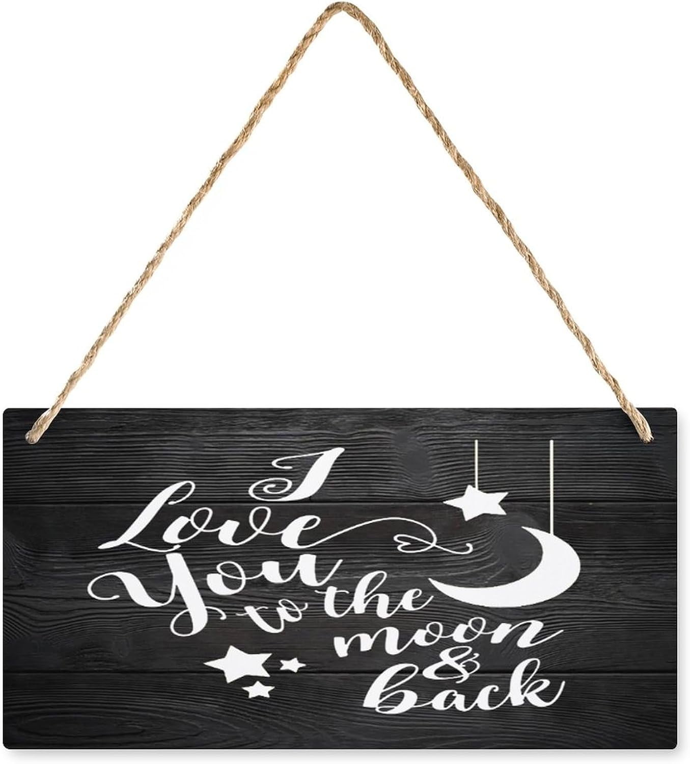 Wood Sign 6x12 Inch Love You Tothe Moon Funny Wall Decor Signs ...