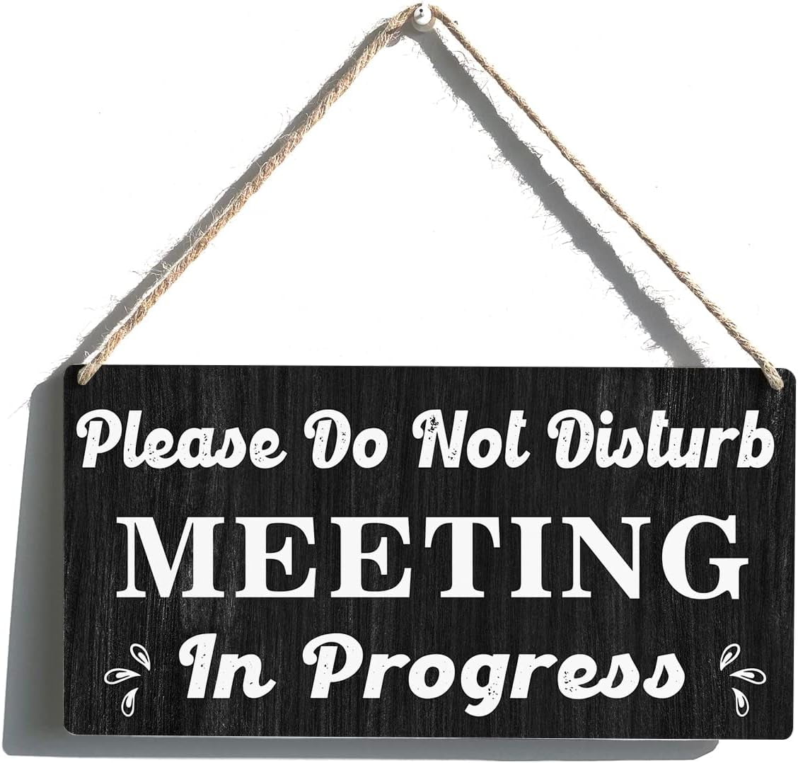 Wood Sign 6x12 Inch Meeting Sign Gift Farmhouse Please Do Not Disturb ...