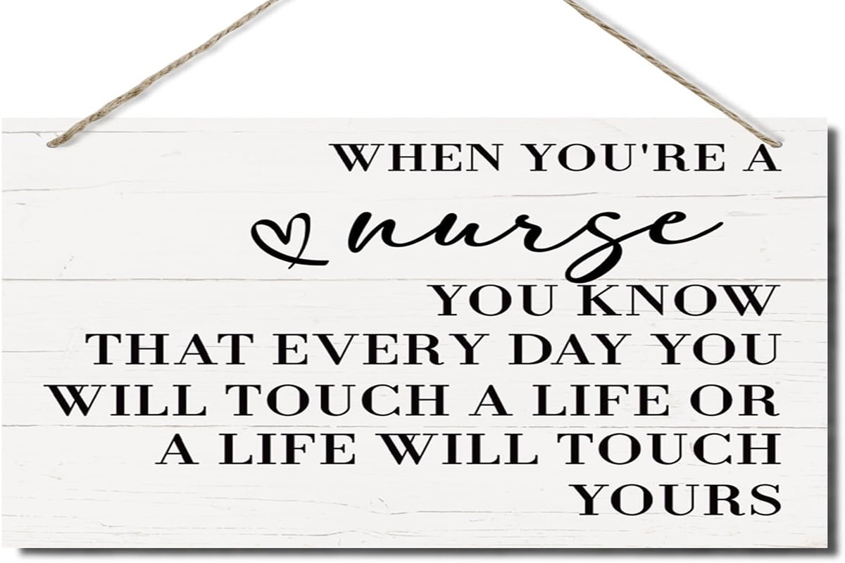 Wood Sign 6x12 Inch Nurse Sign Decorative Wood Plaque For Wall ...
