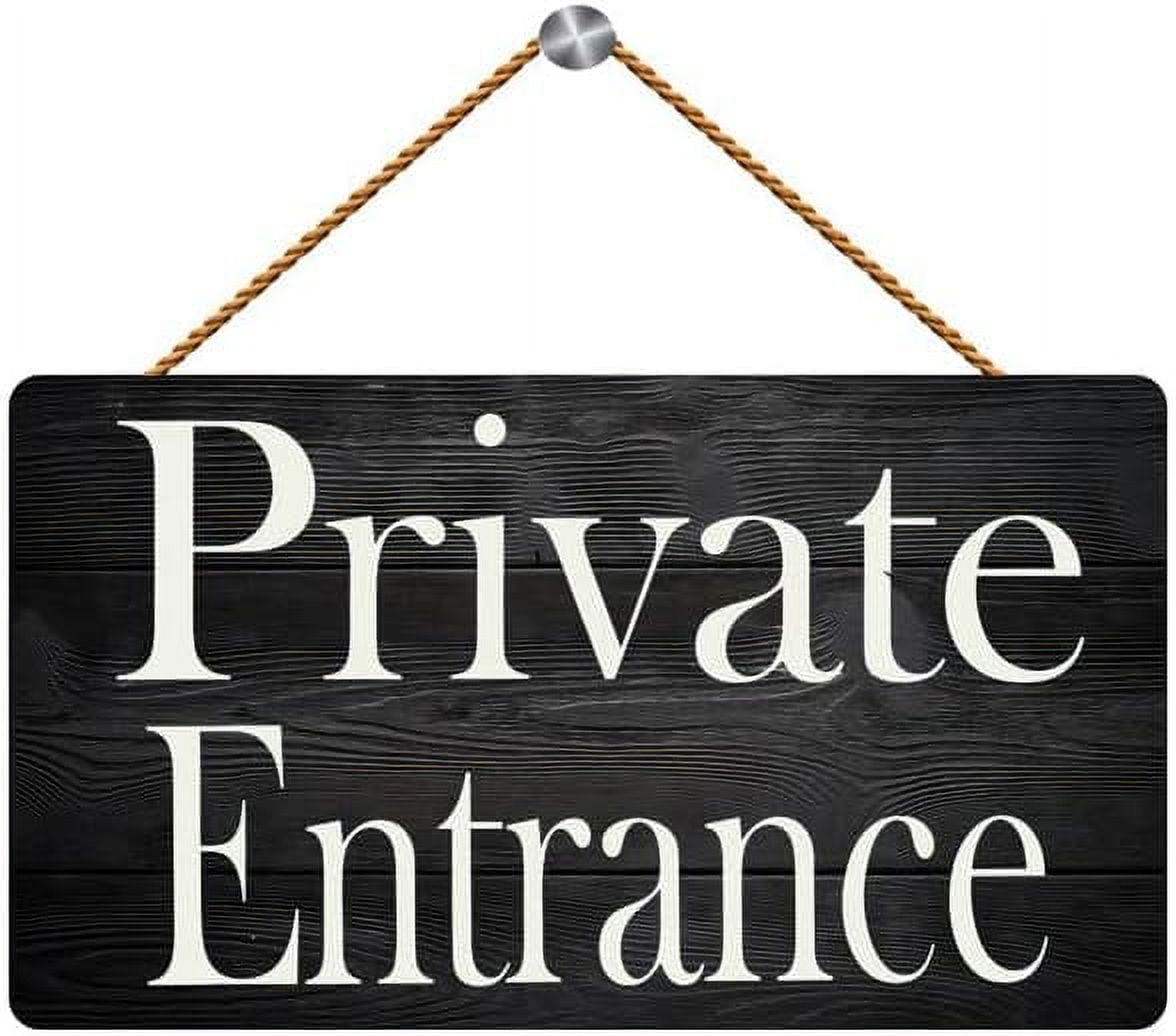 Wood Sign 6x12 Inch Private Entrance Wood Sign Employees Staff Only Do ...