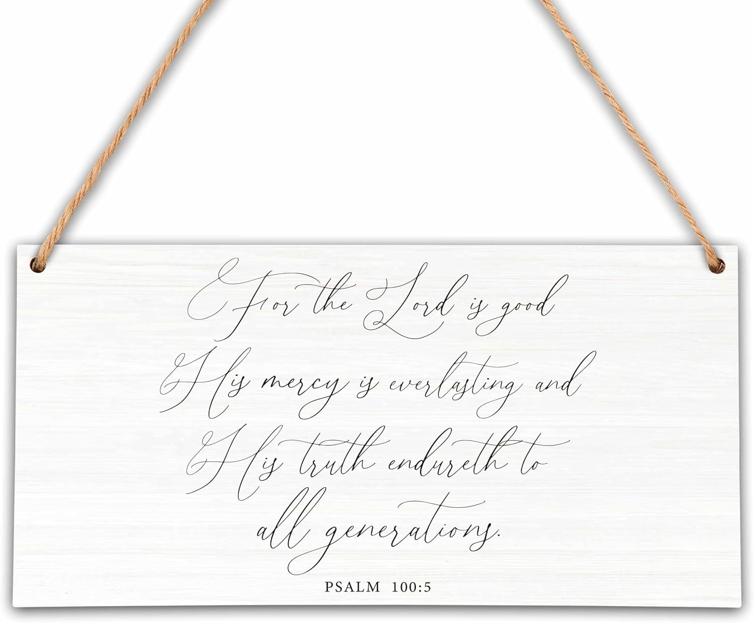 Wood Sign 6x12 Inch Qinkel For The Lord Is Good Psalm 1005 Sign Bible ...