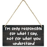 Wood Sign 6x12 Inch Rustic Decor Sign Vintage Style I'M Only ...