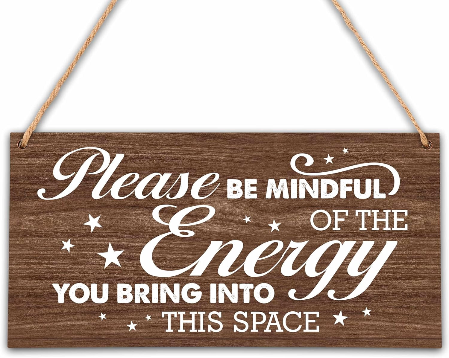 Wood Sign 6x12 Inch Rustic Wall Art Decor Positive Quotes Please Be ...