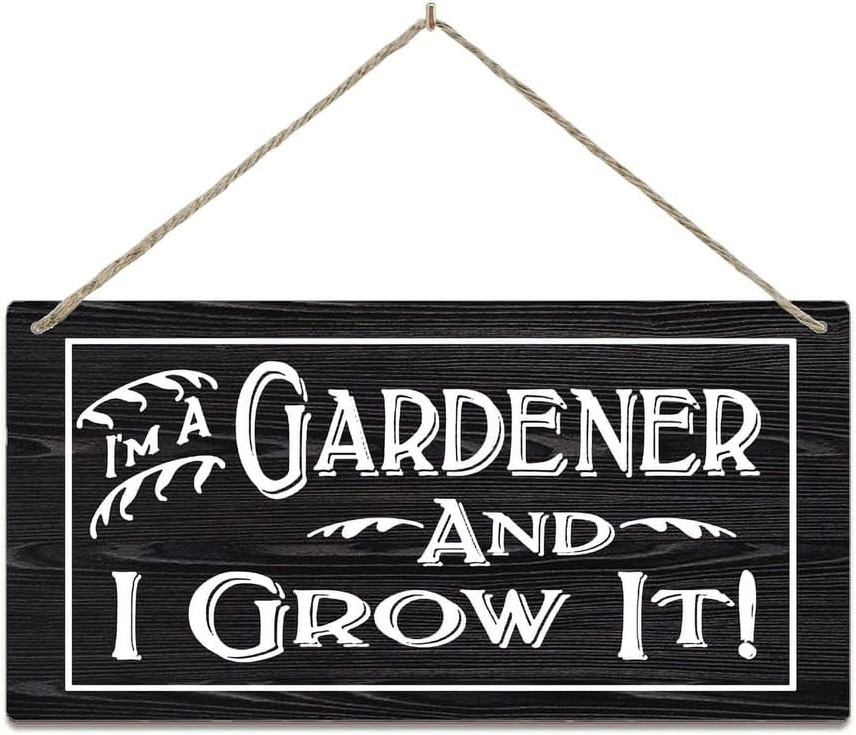 Wood Sign 6x12 Inch Rustic Wooden Door Hanging Wall Art Sign I'M A ...