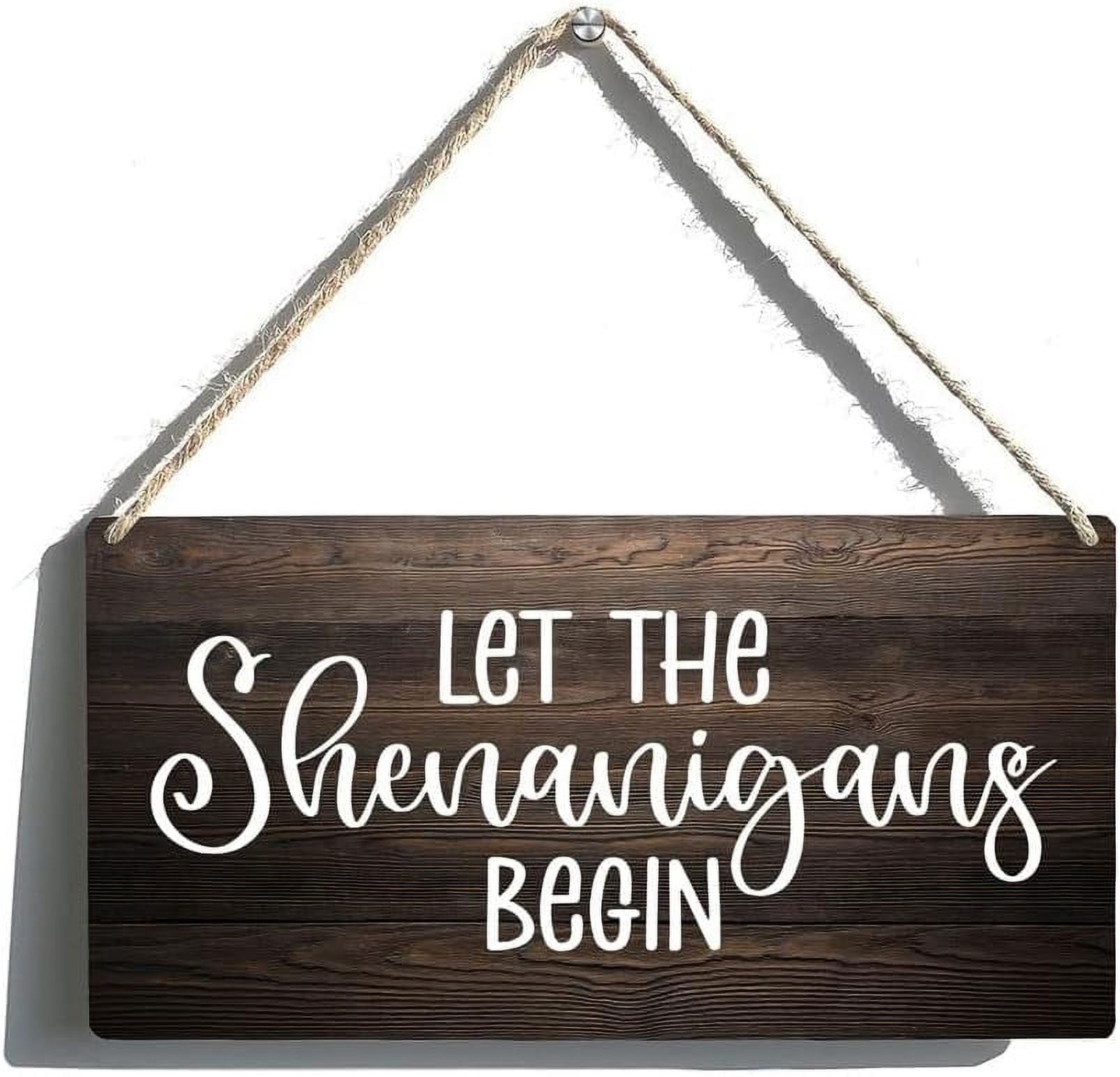 Wood Sign 6x12 Inch Rustic Wooden Door Hanging Wall Art Sign Let The ...