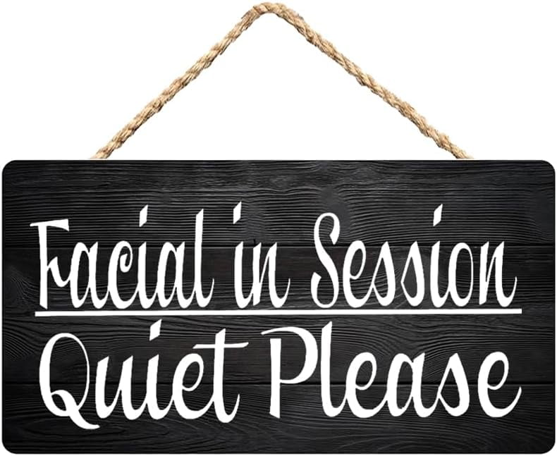 Wood Sign 6x12 Inch Rustic Wooden Signs For Home Facial In Session ...