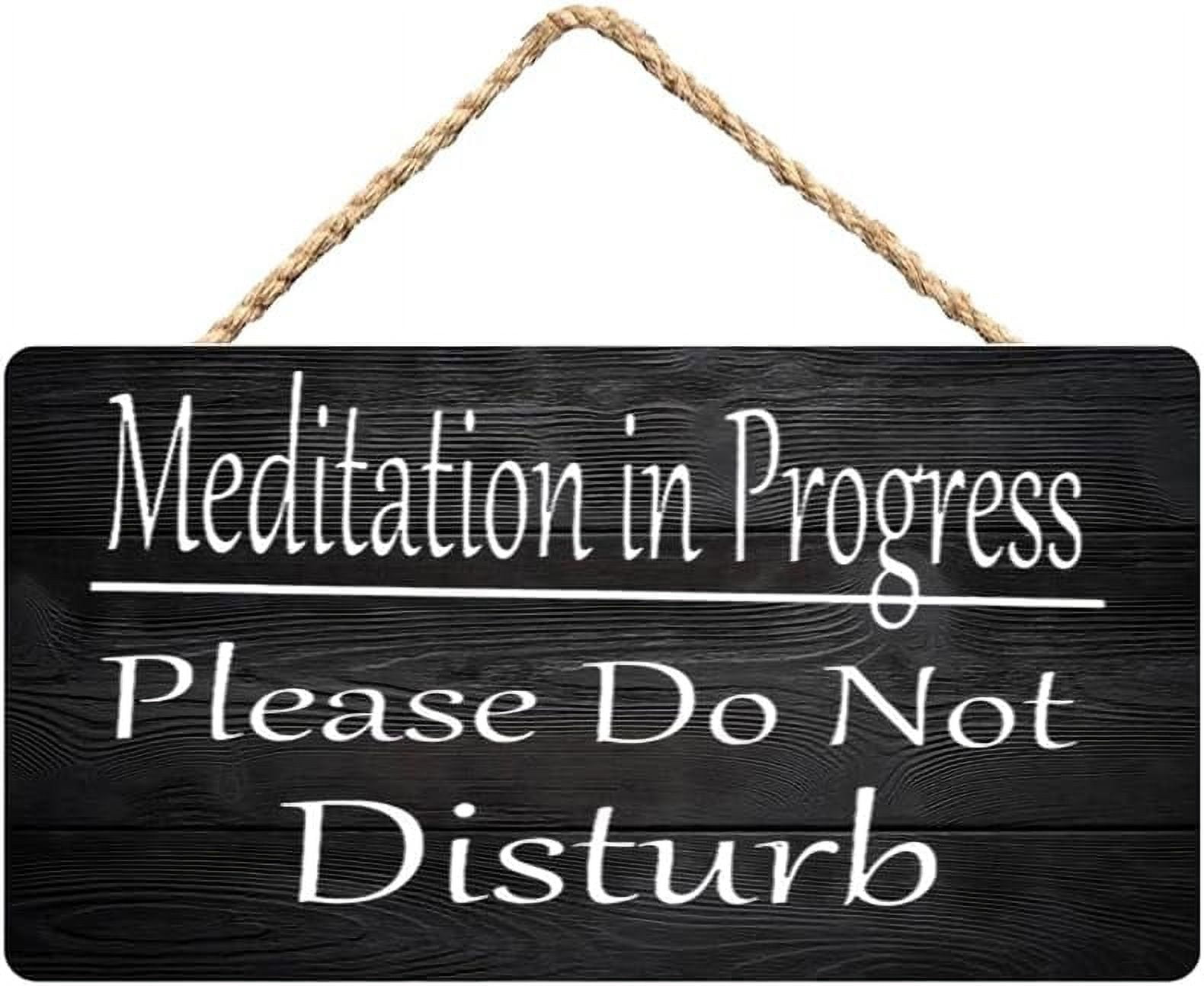 Wood Sign 6x12 Inch Rustic Wooden Signs For Home Meditation In Progress ...