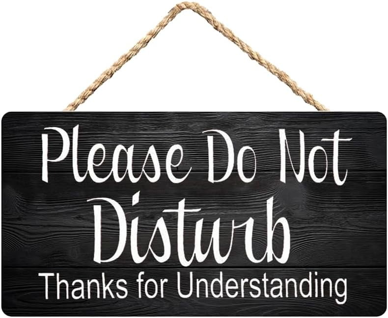 Wood Sign 6x12 Inch Rustic Wooden Signs For Home Please Do Not Disturb ...