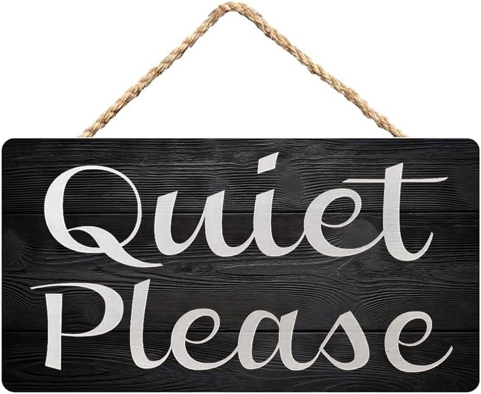Wood Sign 6x12 Inch Rustic Wooden Signs For Home Quiet Please Wood Sign ...