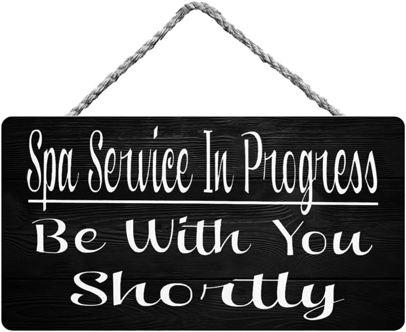 Wood Sign 6x12 Inch Rustic Wooden Signs For Home Spa Service In ...