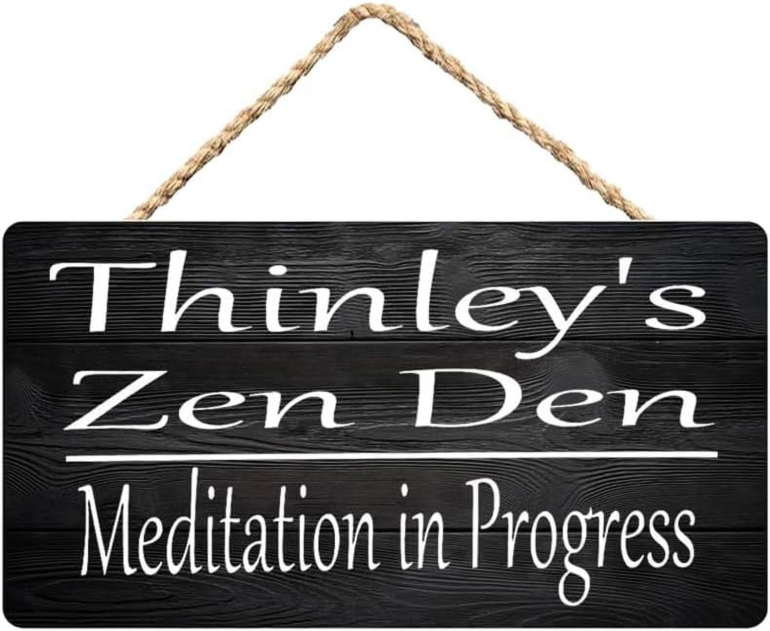Wood Sign 6x12 Inch Rustic Wooden Signs For Home Zen Den Meditation In ...