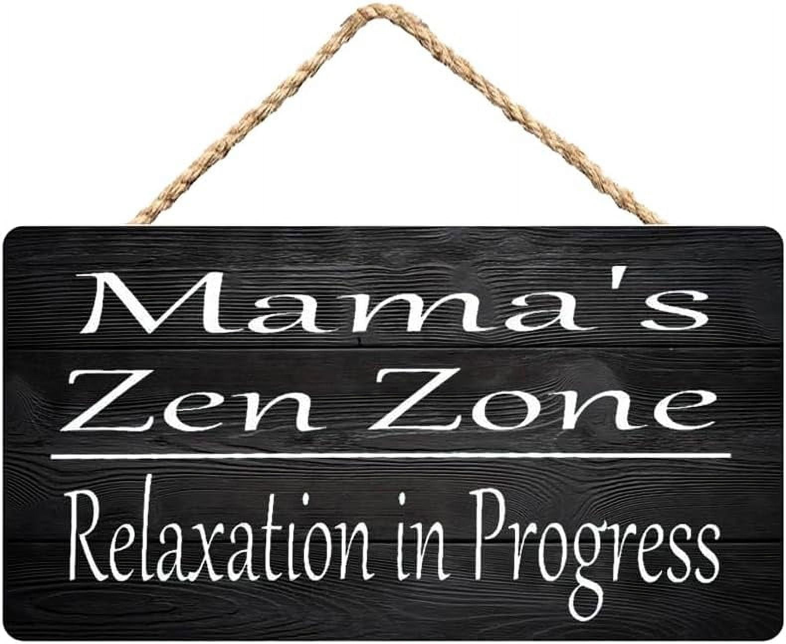 Wood Sign 6x12 Inch Rustic Wooden Signs For Home Zen Zone Relaxation In ...