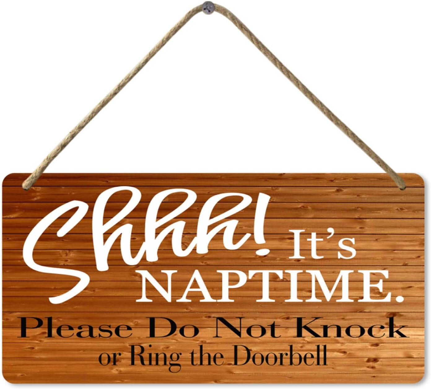 Wood Sign 6x12 Inch Shhh It'S Nap Time Please Do Not Knock Or Ring The ...