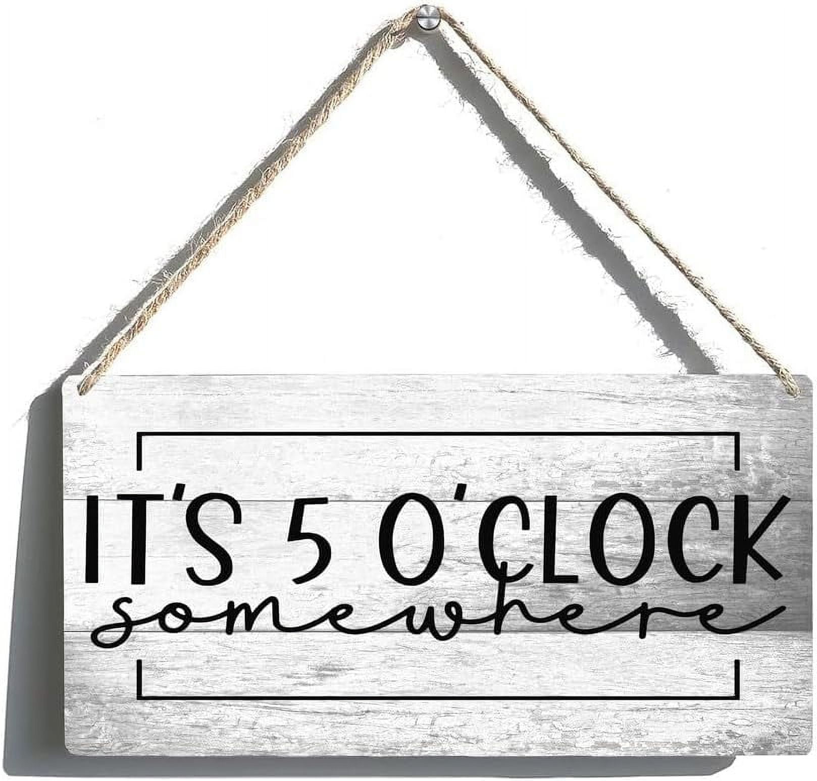 Wood Sign 6x12 Inch Sign Wall Art Definition Wood Plaque It'S Five O ...