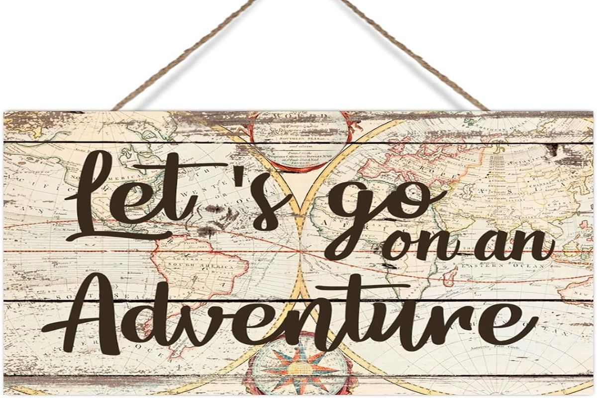 Wood Sign 6x12 Inch Sign Wood Decor Vintage United States Map Travel ...