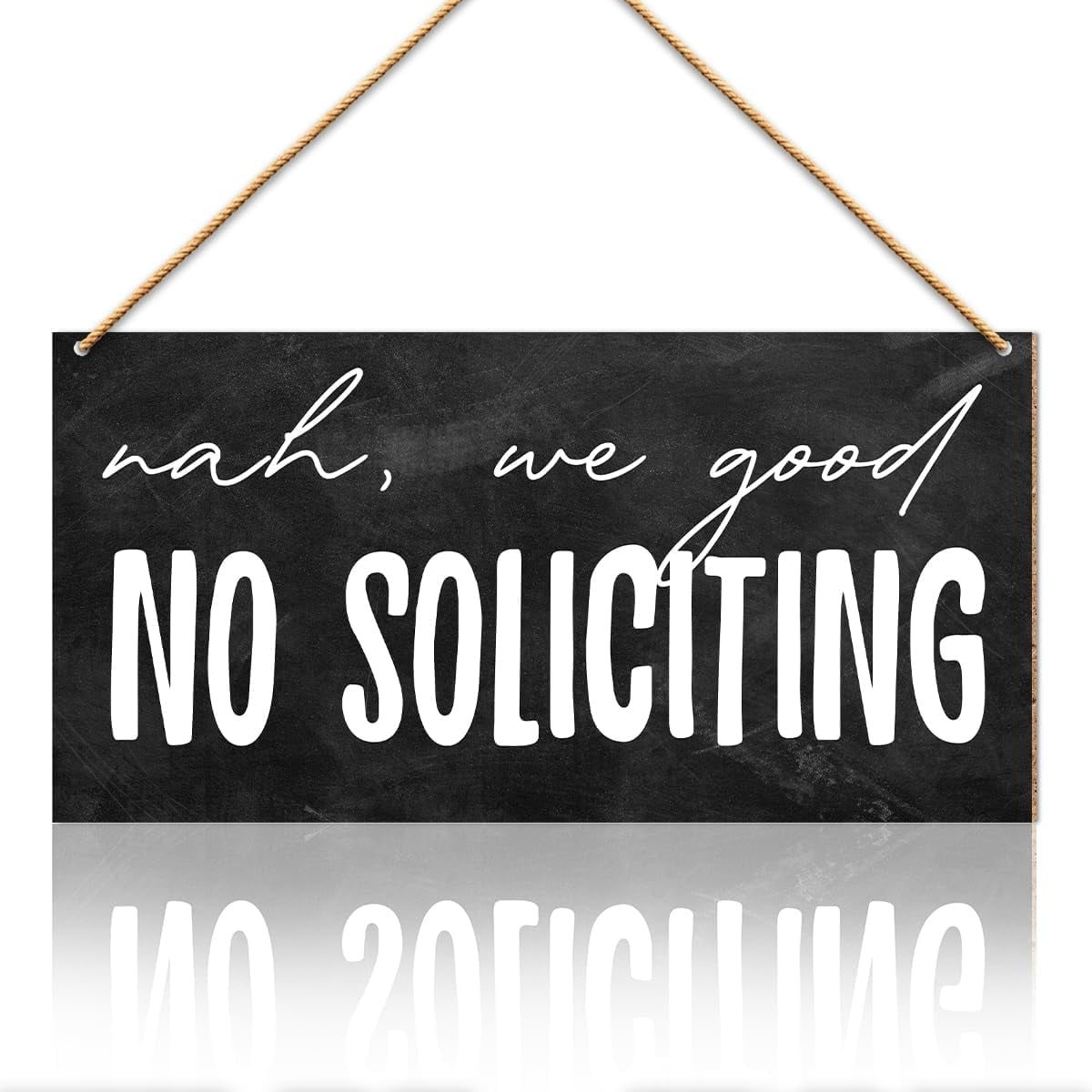 Wood Sign 6x12 Inch No Soliciting Sign For House Front Door Funny No ...