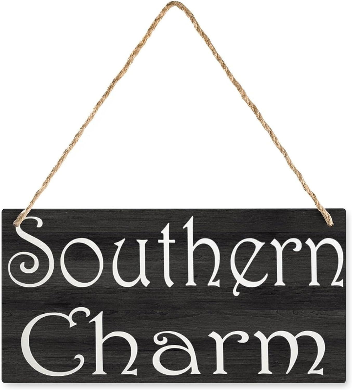 Wood Sign 6x12 Inch Southern Charm Wooden Hanging Plaque Motivational ...