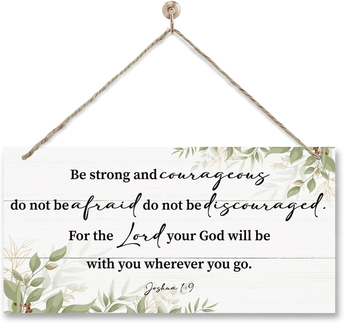 Wood Sign 6x12 Inch Be Strong And Courageous Sign Christian Home Decor ...