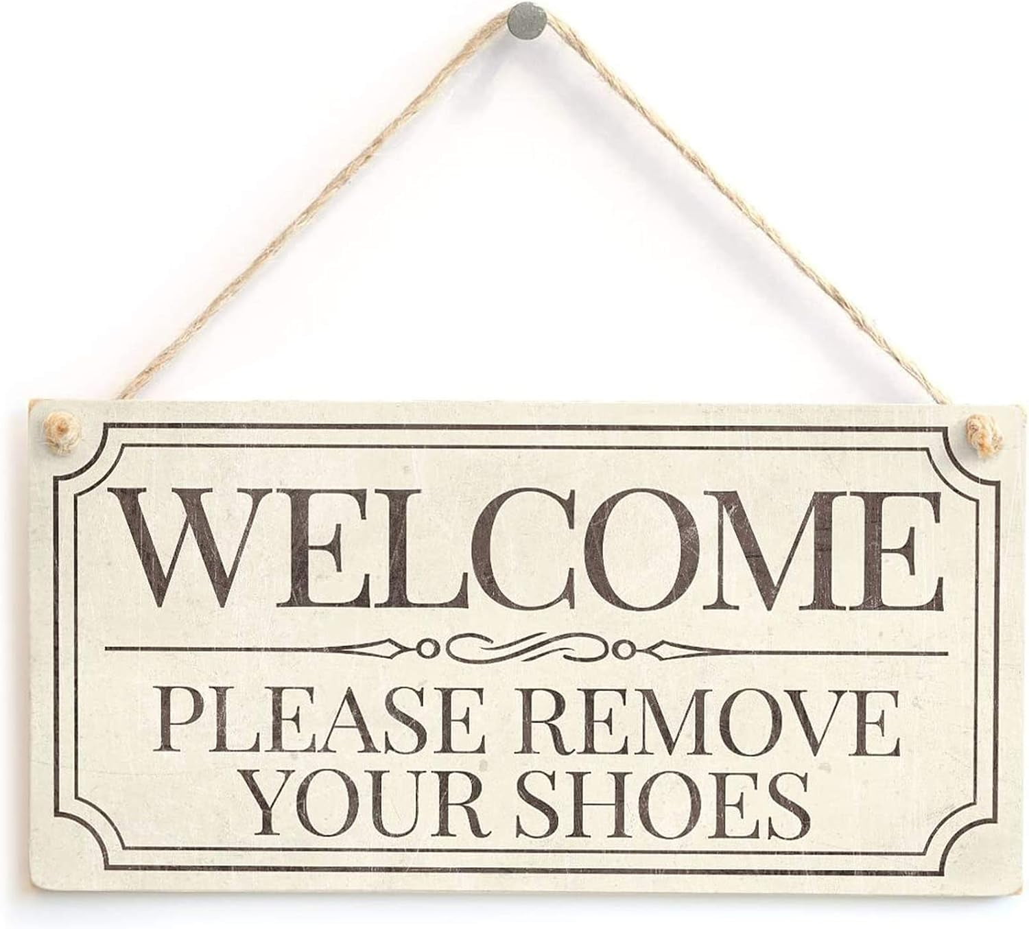 Wood Sign 6x12 Inch Take Off Shoes Wood Signs Welcome Please Remove ...