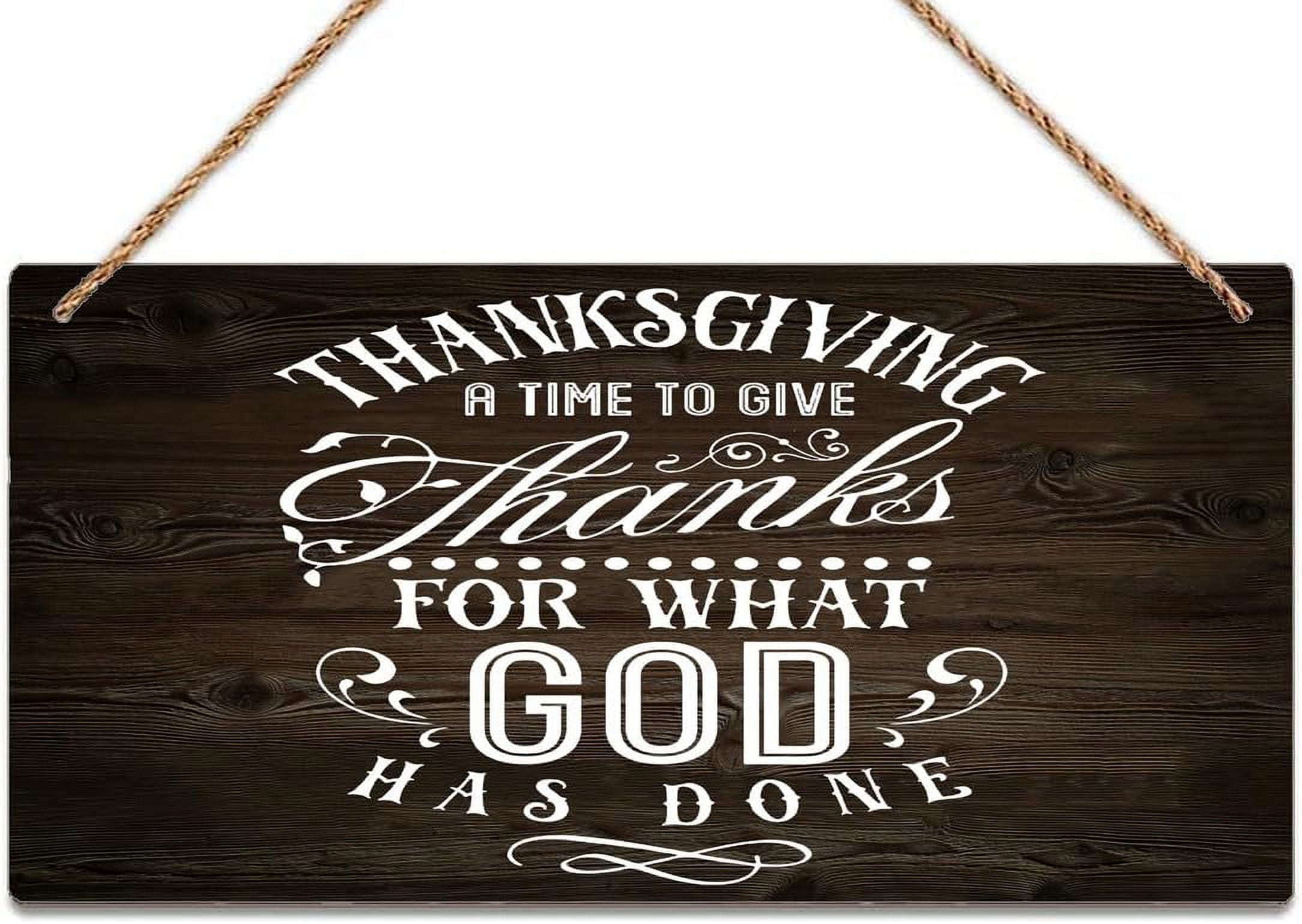 Wood Sign 6x12 Inch Wall Decor Wood Signs Thanksgiving A Time To Give ...