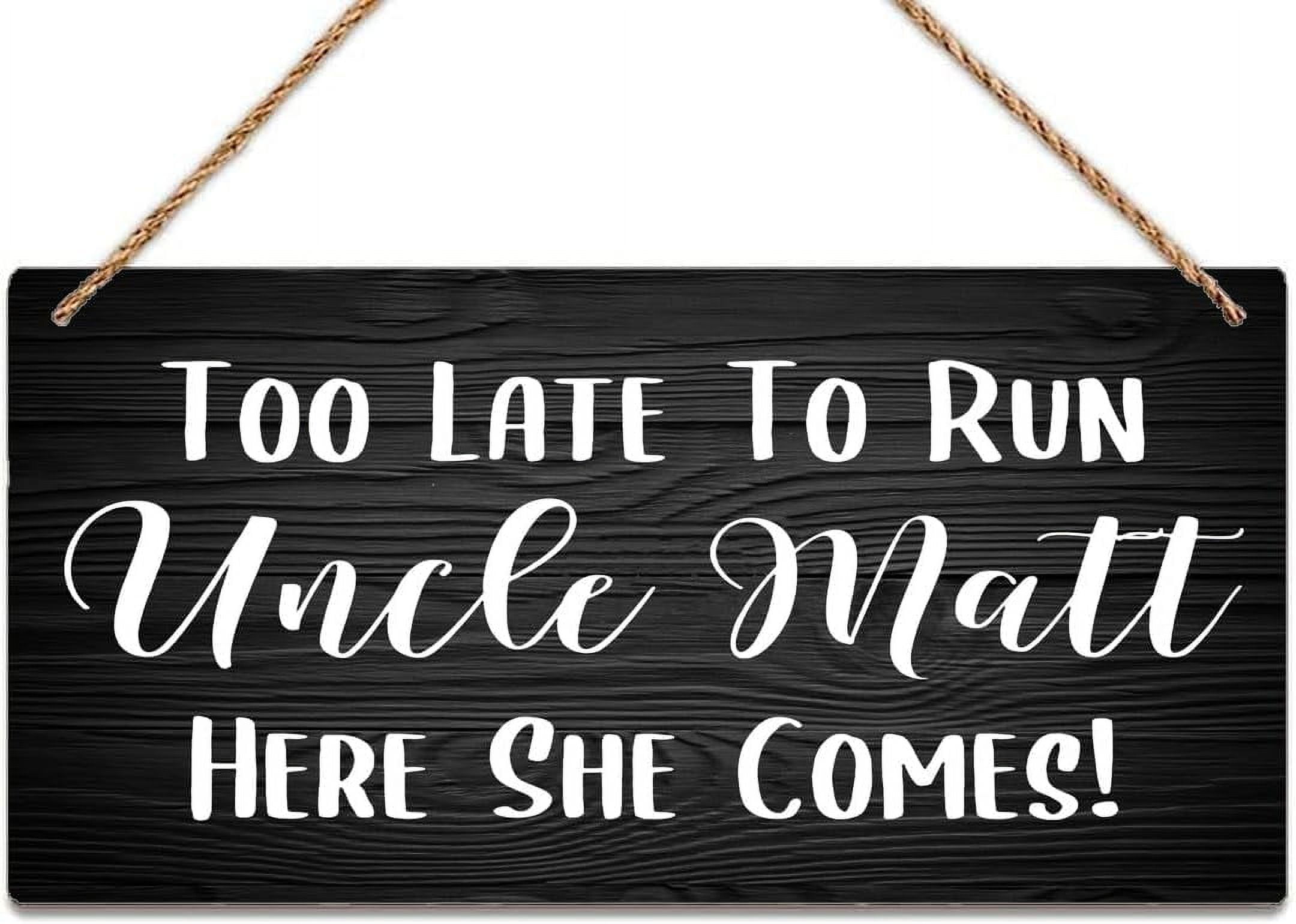 Wood Sign 6x12 Inch Wall Decor Wood Signs Wedding Ring Bearer Sign Too ...