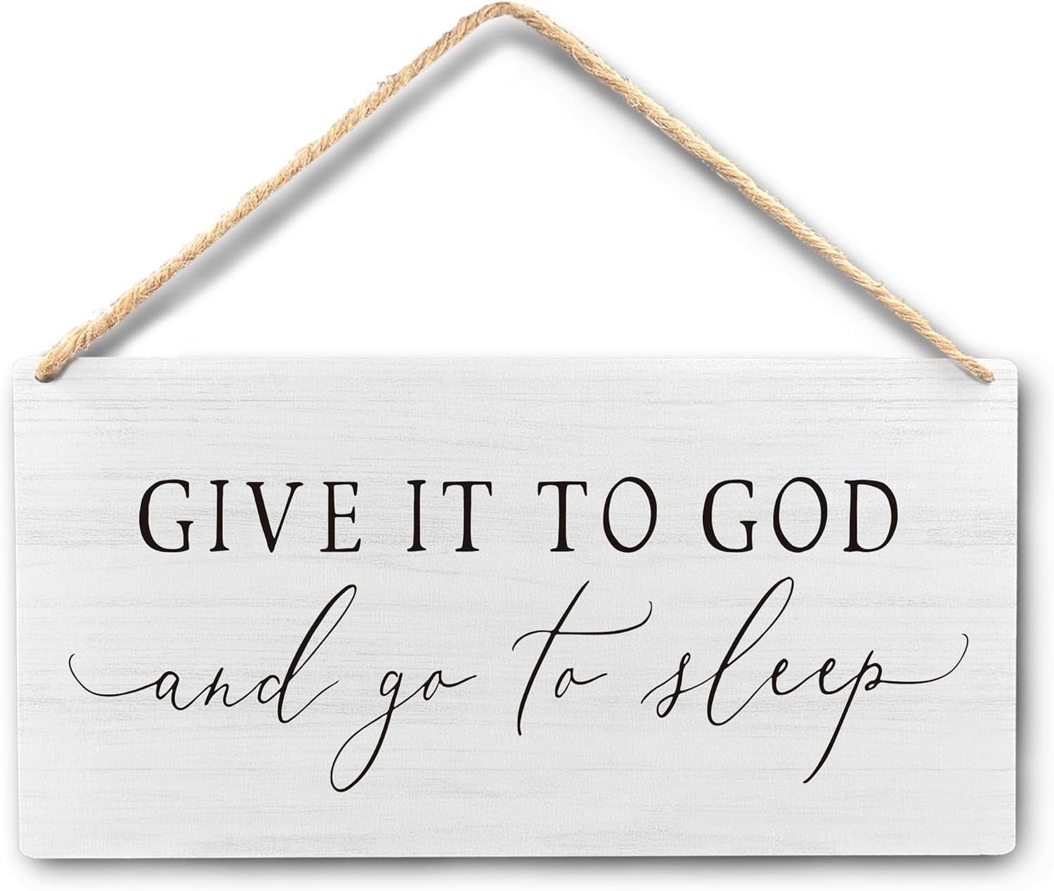 Wood Sign 6x12 Inch Wall Pediments Give It To God And Go To Sleep Sign ...