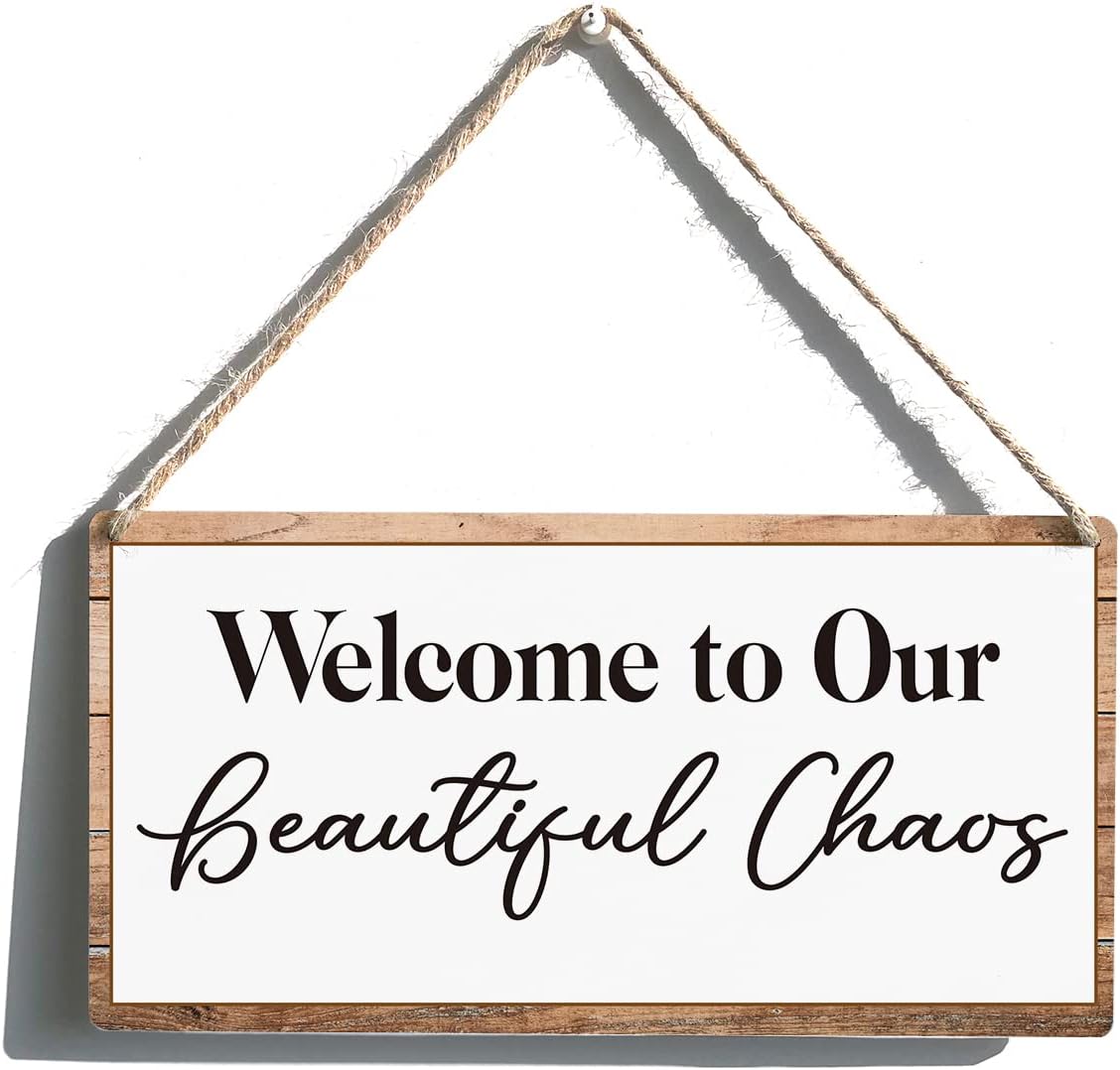 Wood Sign 6x12 Inch Welcome Wood Signs Farmhouse Welcome To Our ...