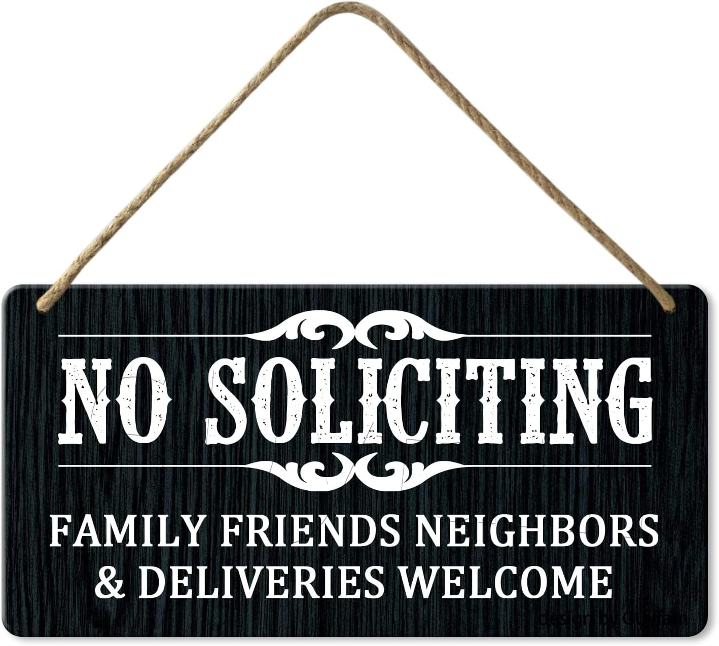 Wood Sign 6x12 Inch Welcome Wood Sign For Front Door No Soliciting ...
